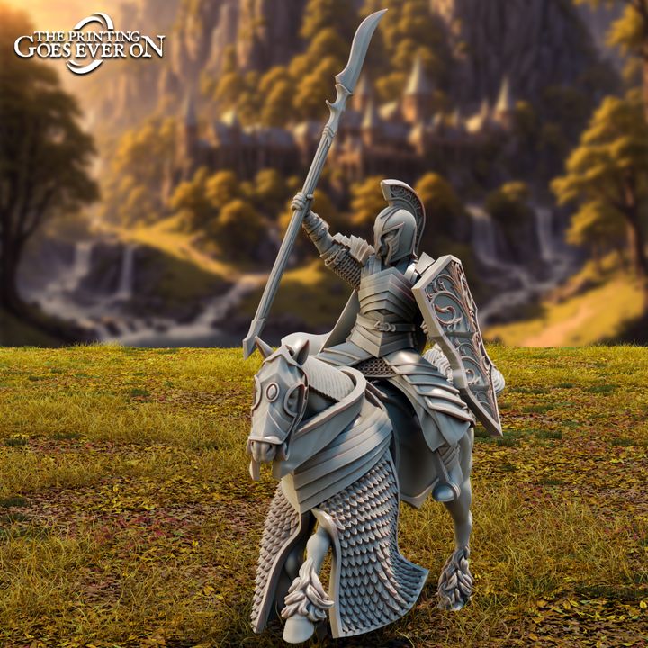 3D Printable High Elf Knights - Presupported by The Printing Goes Ever On